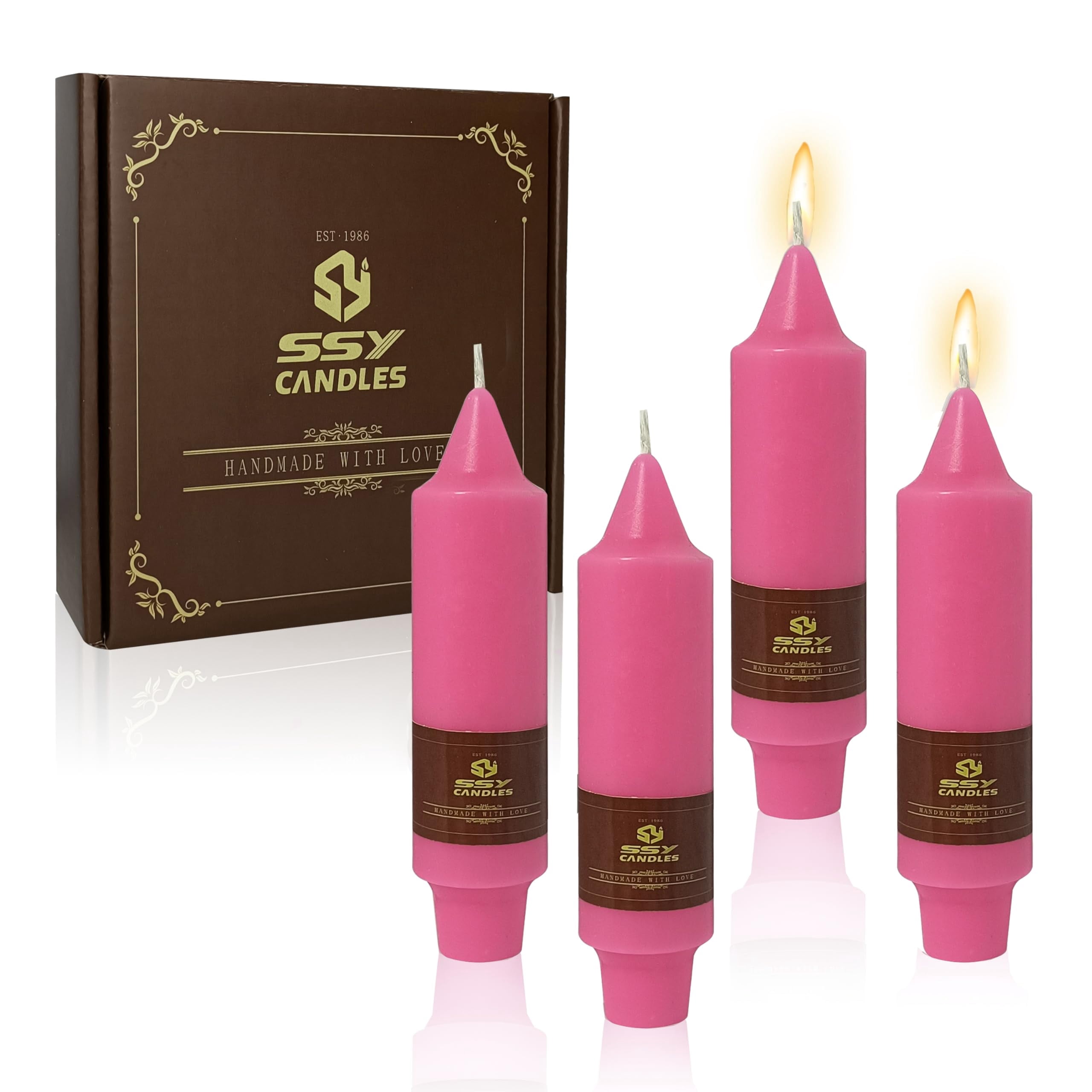Short Taper Candle Candle Sticks, 5 Inch Mini Pillar Candles Small ...