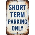 Short Term Parking Only|Full Color Metal Single-sided Street Parking ...