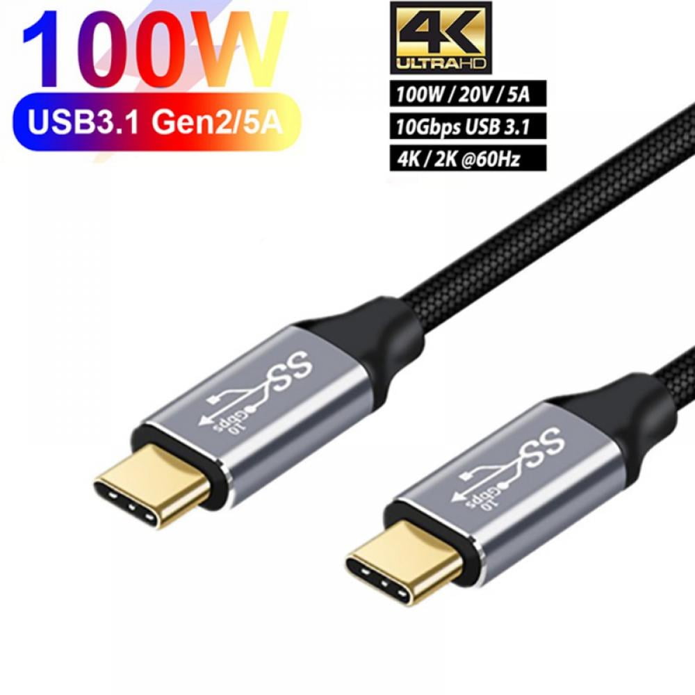 Short USB C to USB C Cable, 3.1 Gen 2 10Gbps 100W 4K USB C Video High ...
