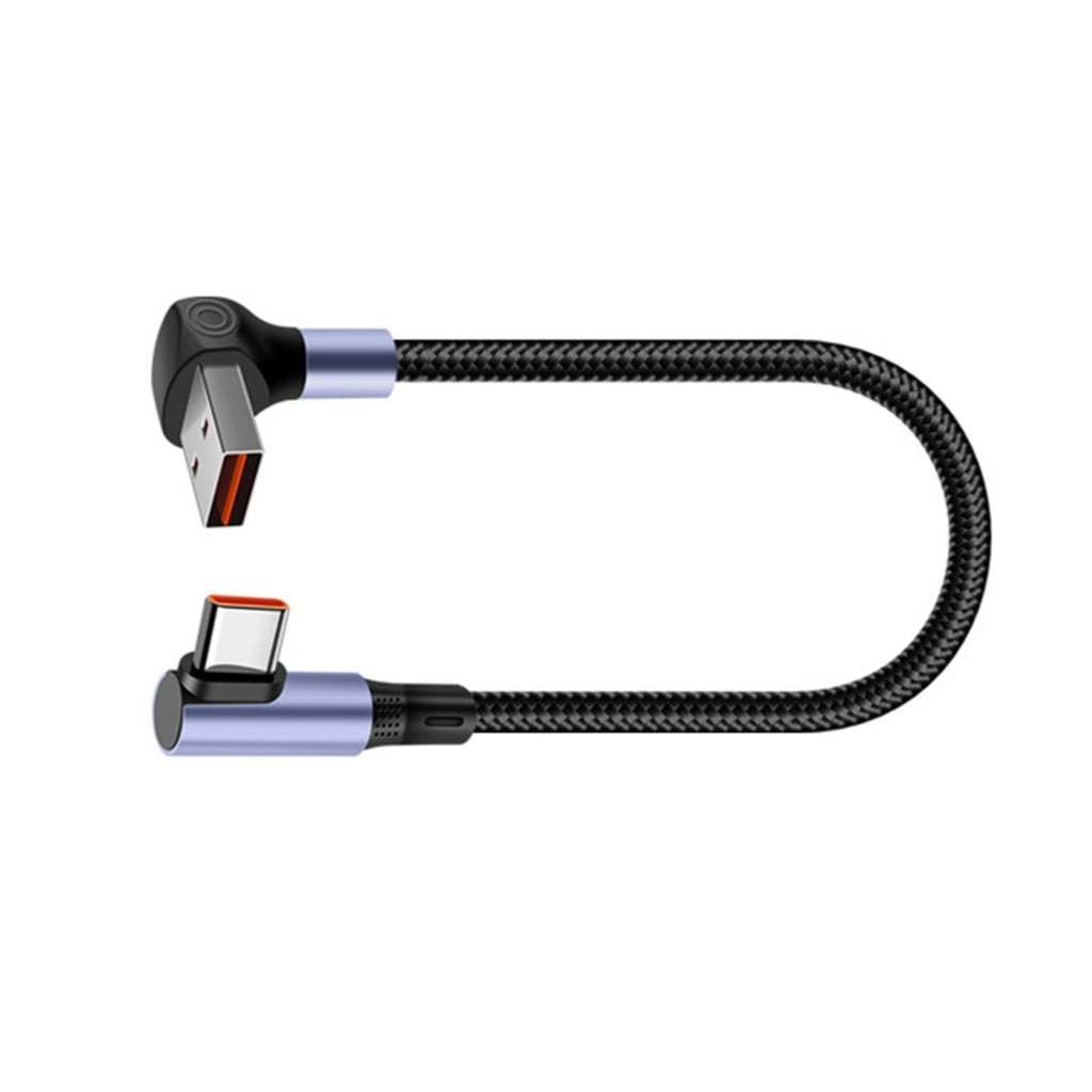 Short USB Cable Type C Cable Elbow Fast Charging USB to Type C Data ...
