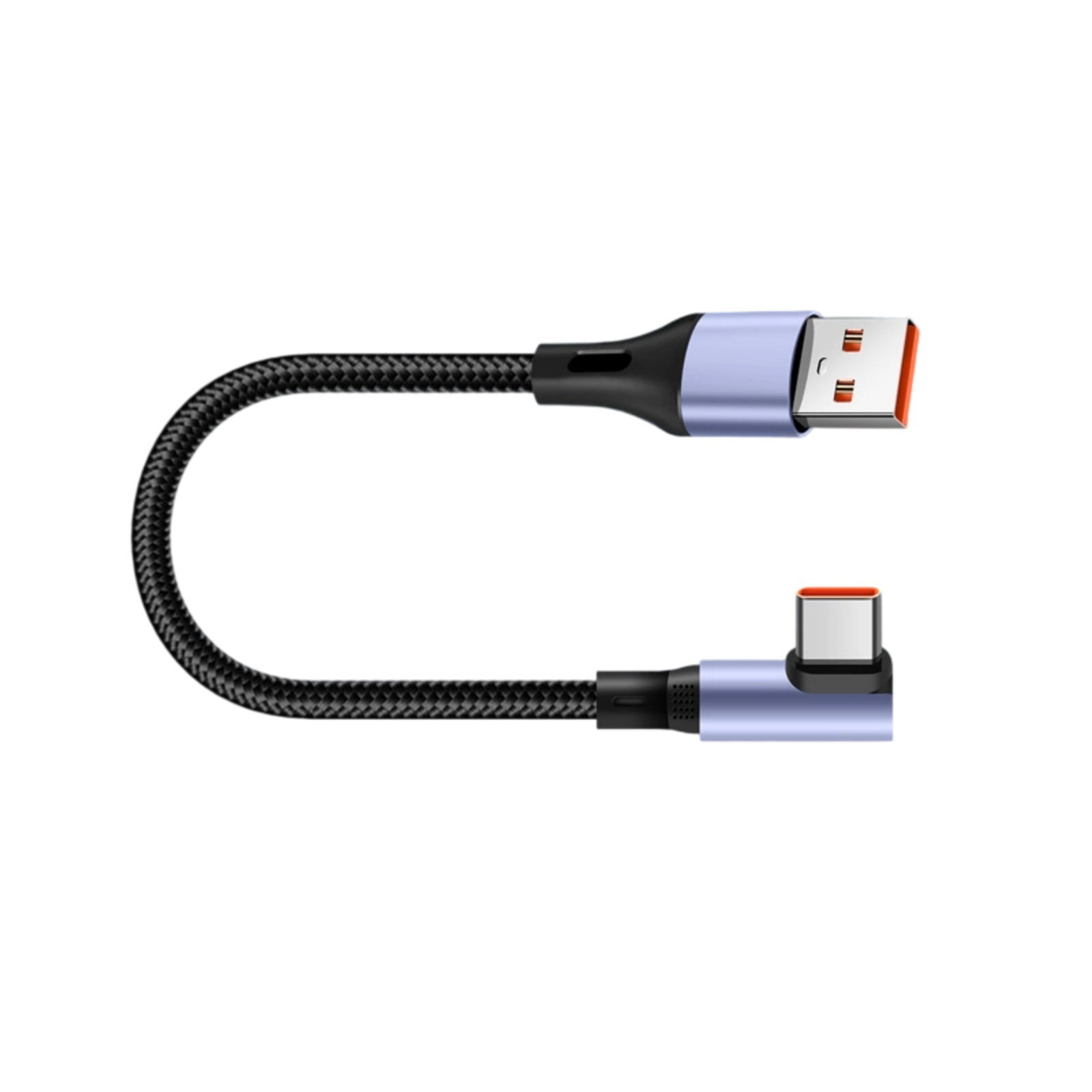 Short USB to USB C Charging Cable Line 90 Degree Bend/Straight Head 15 ...