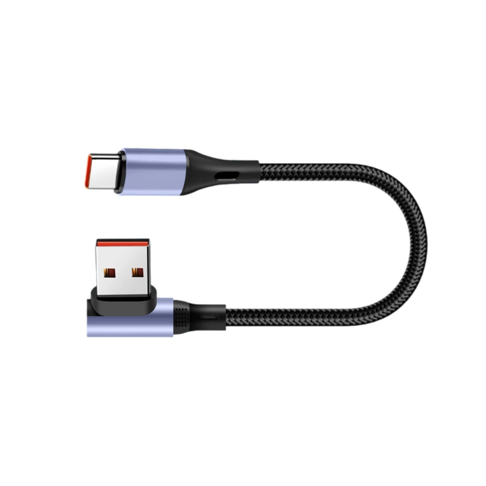 Short USB to USB C Charging Cable Line 90 Degree Bend/Straight Head 15 ...