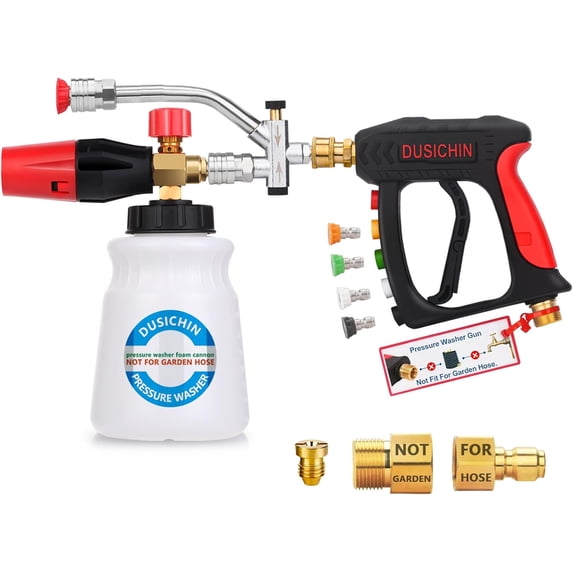 Short Wand Pressure Washer Gun Foam Cannon 1/4" Quick Connector ...