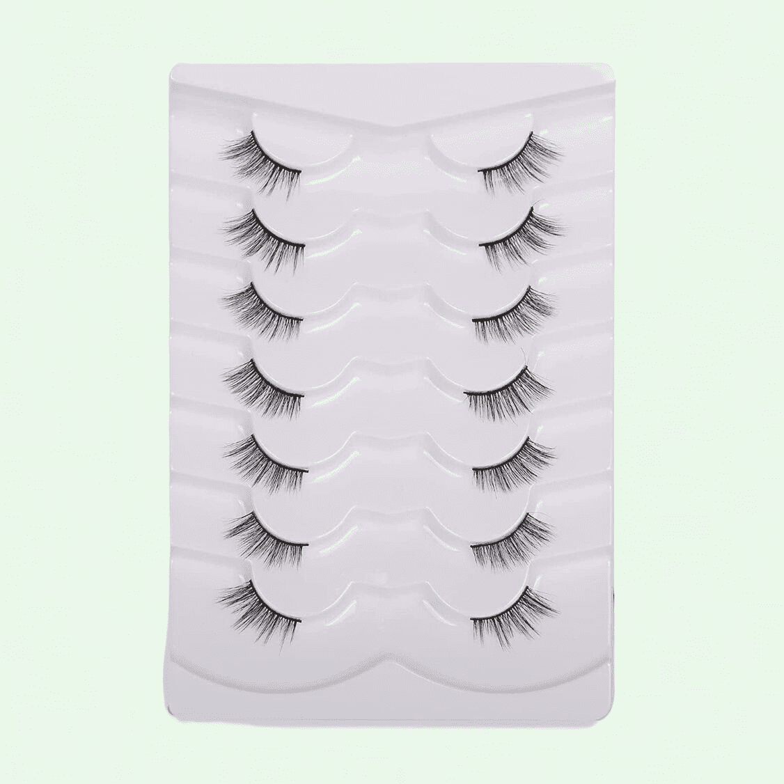 Short Wispy False Eyelashes 7 Pairs, Soft Strip Half Lashes for Natural ...