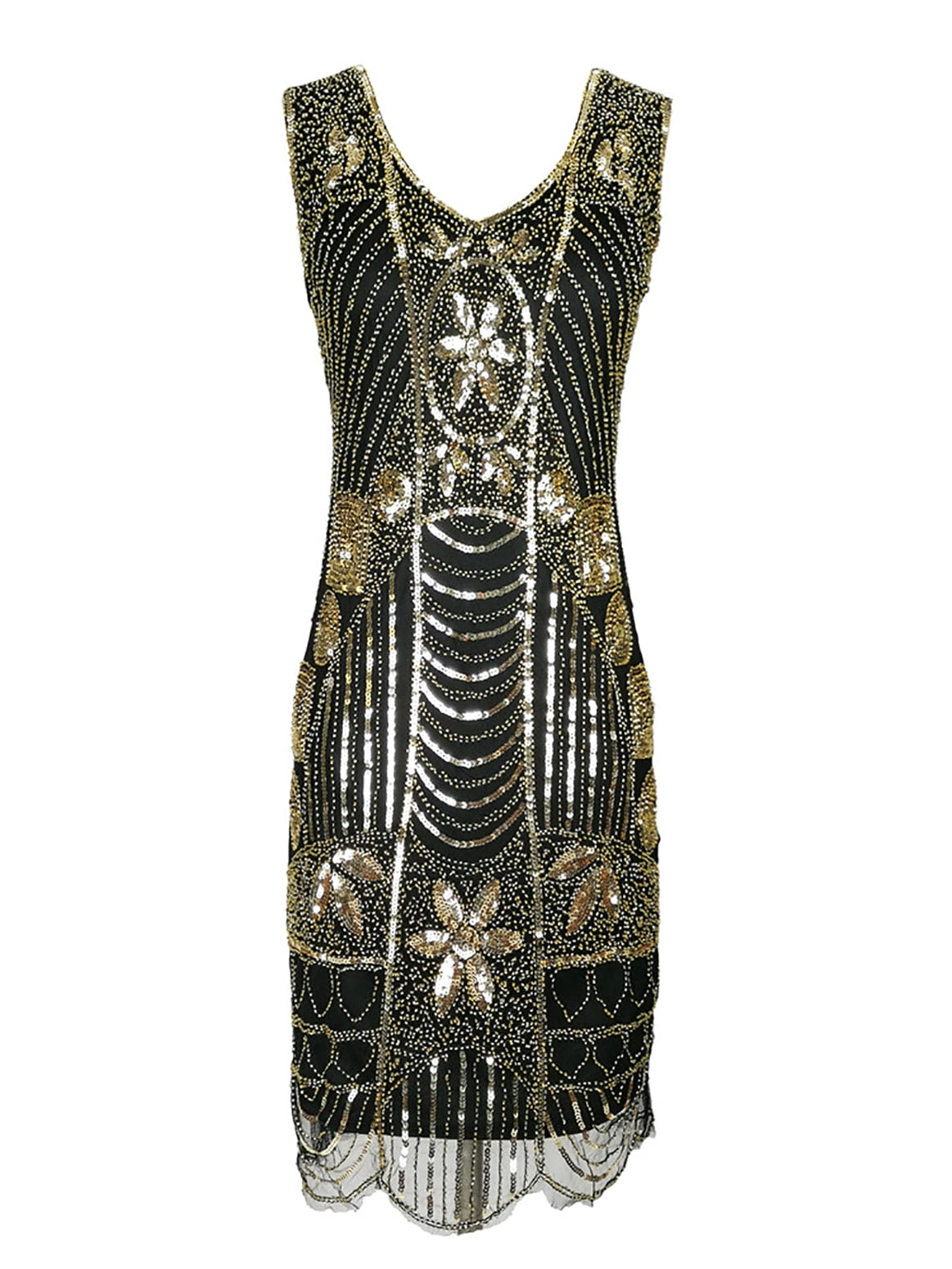 Short Women'S Flapper Lady Sequin Flapper Dress 1920S Style Beaded ...