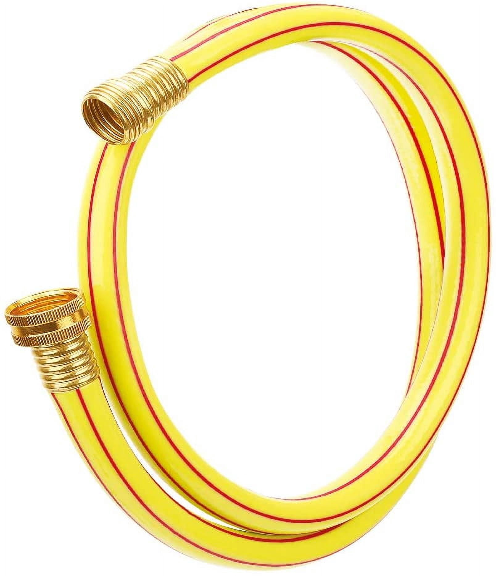 Short Yellow Leader Garden Hose 5/8 in. x 4 ft. -Heavy Duty Durable ...