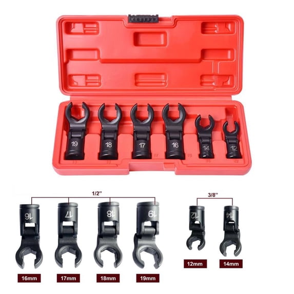 Short for Flex Head Crows Foot Line Wrench Set for Flex Flare Nut ...