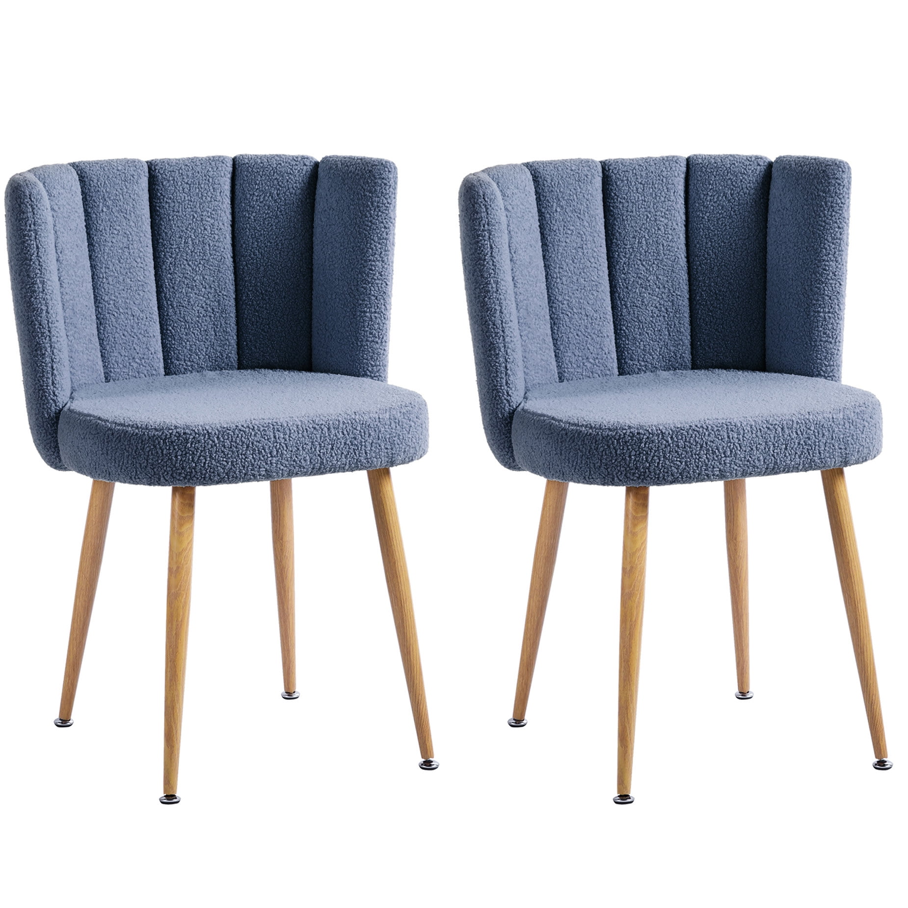 Short - haired covered dining chairs (set of 2) | Ideal for dining room ...