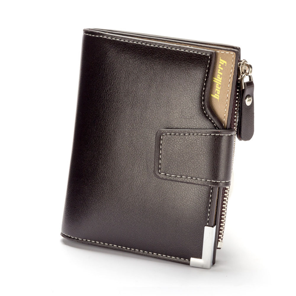 Short luxury men wallets zipper coin pocket card holder male wallet ...