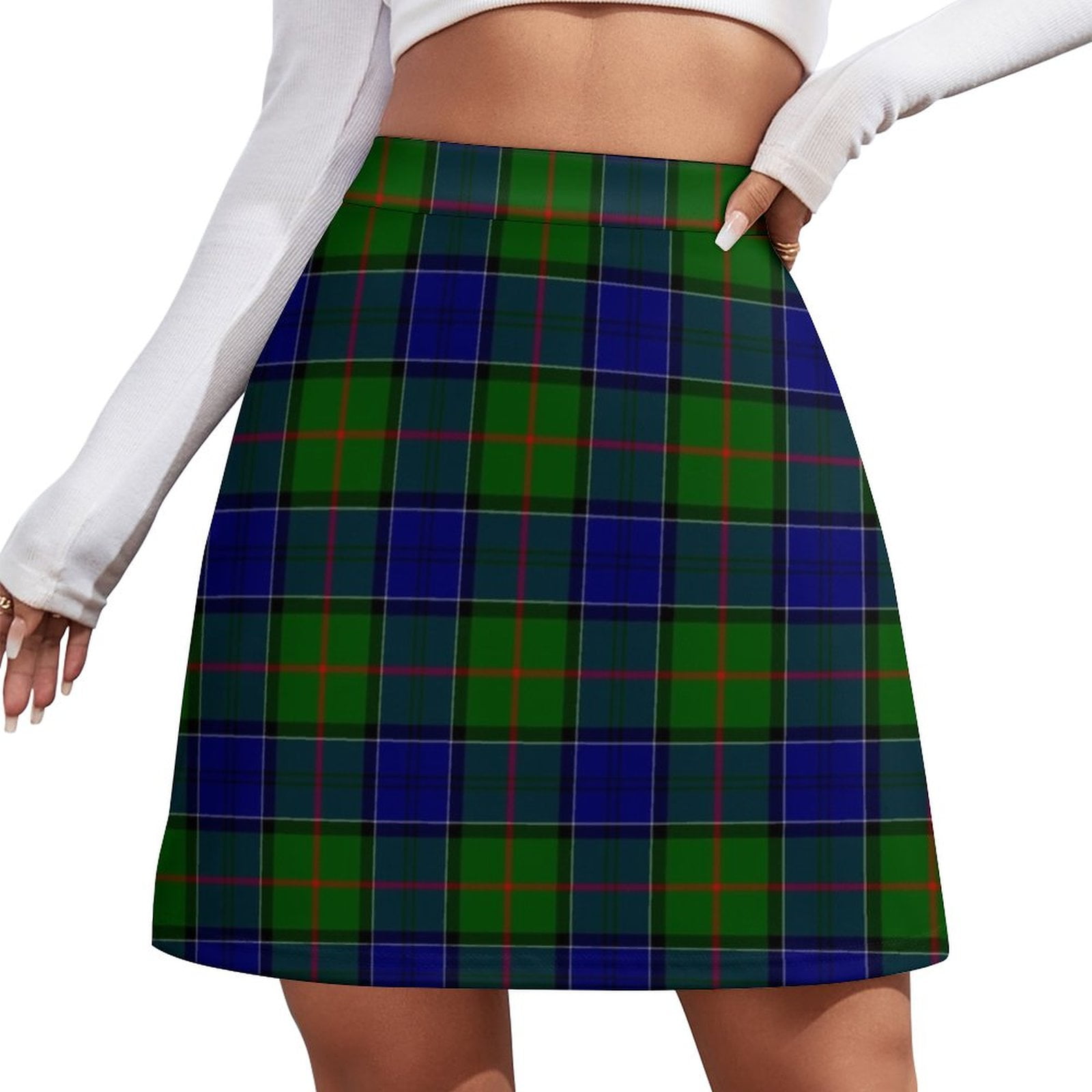 Short skirt Blue and Green Clan Colquhoun Tartan Mini Skirts Schools ...