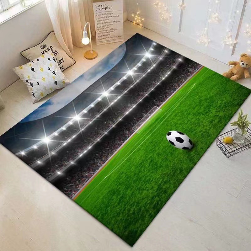Short wool carpet Crystal velvet basketball football carpet rectangular ...