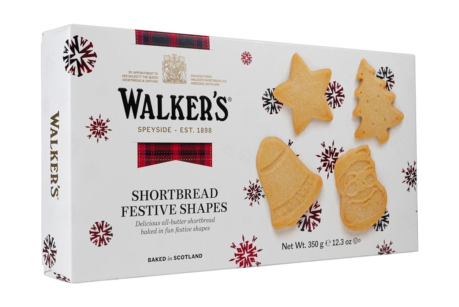 Shortbread Festive Shapes (12.3 Ounce Box), Traditional Pure Butter ...