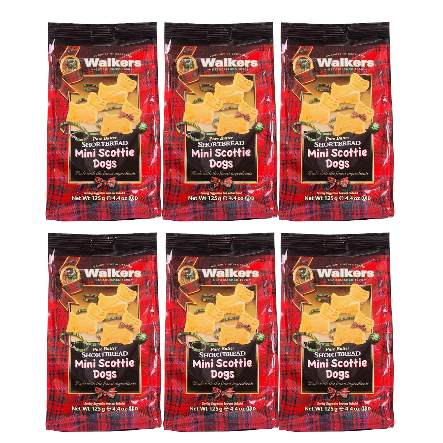 Shortbread Scottie Dog Shaped Cookies, Pure Butter Shortbread Cookies ...