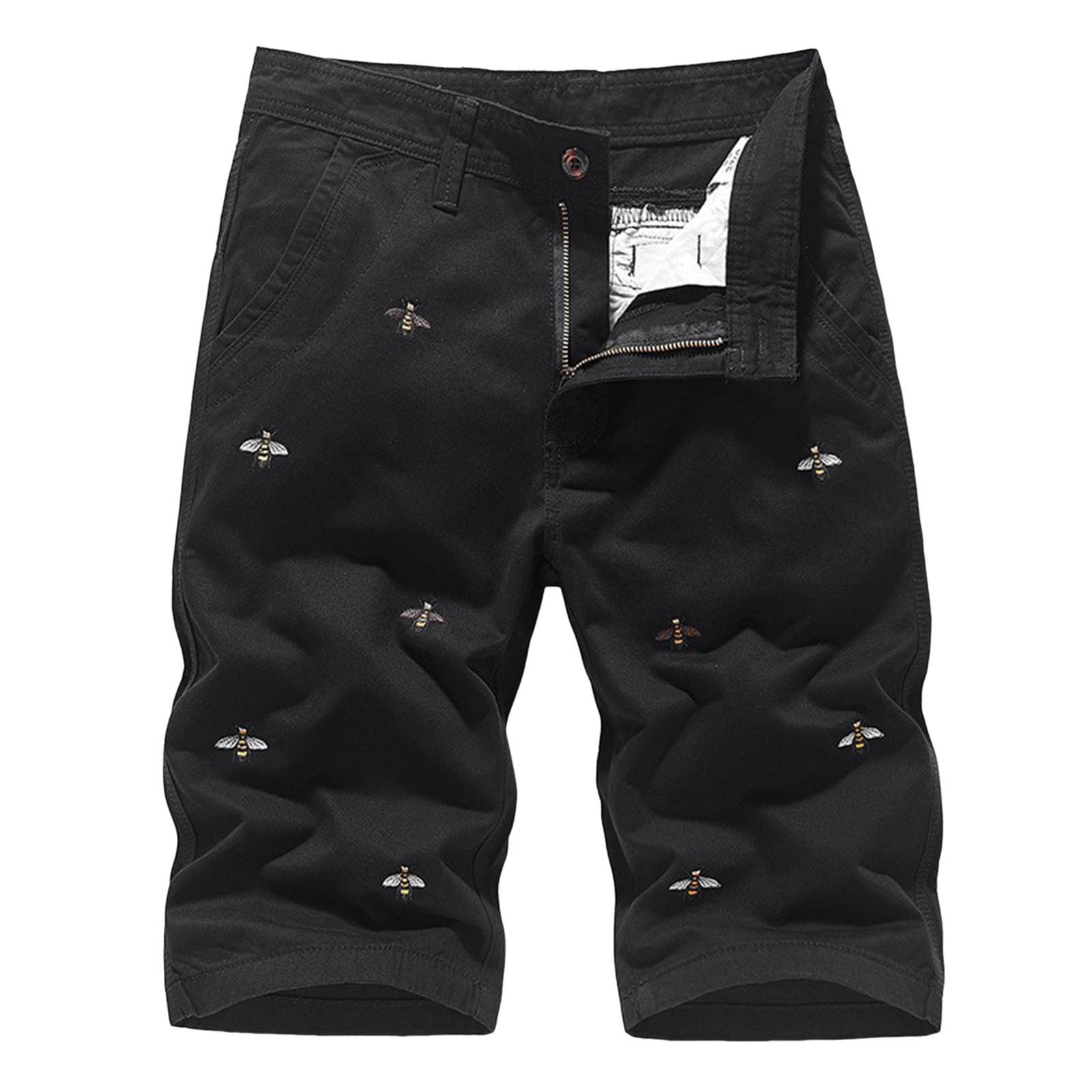 Shorts for Men Little Front Embroidered Casual Shorts Work Cargo Pants ...