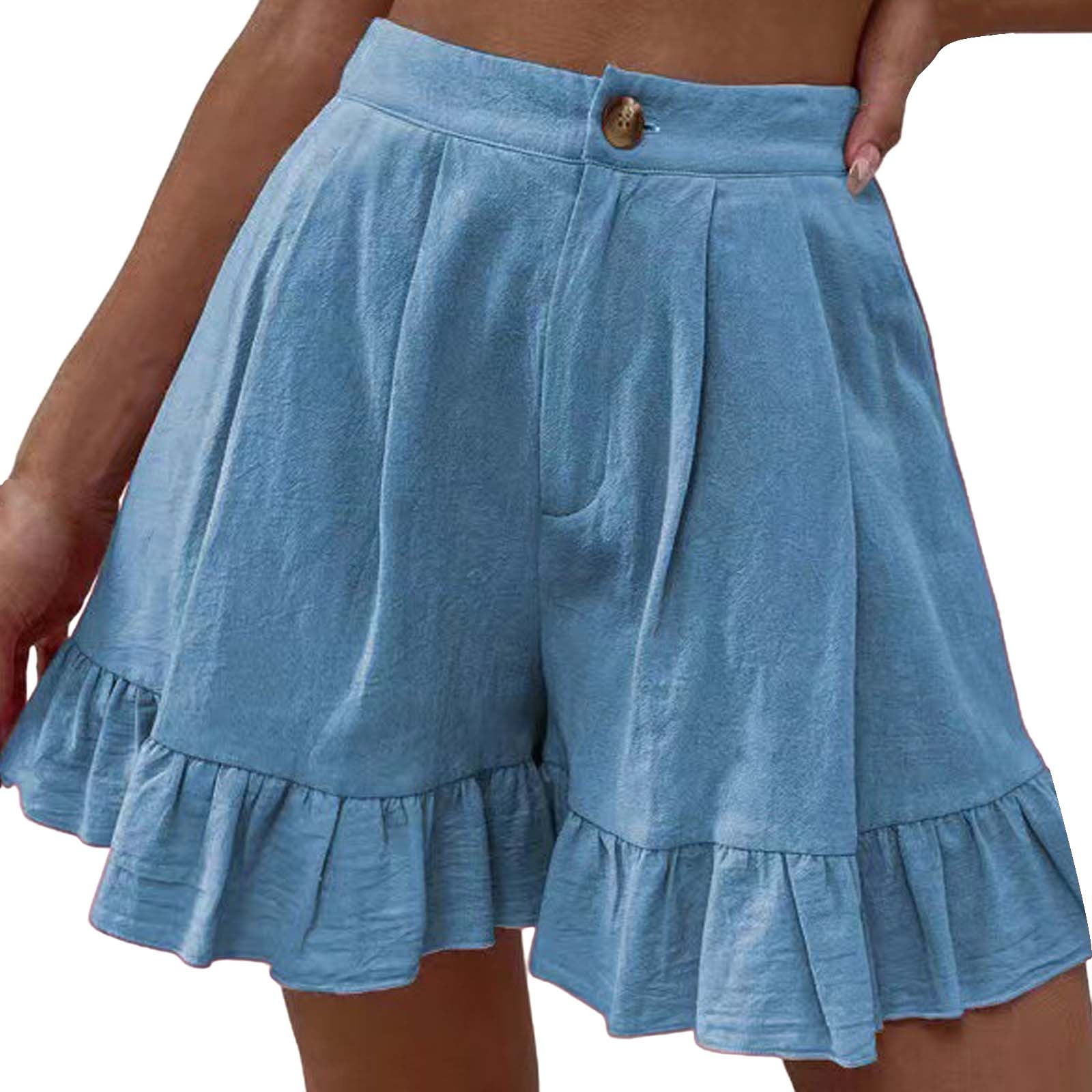 Shorts for Women Loose Fitting Wide Leg Casual Daily Summer Shorts ...