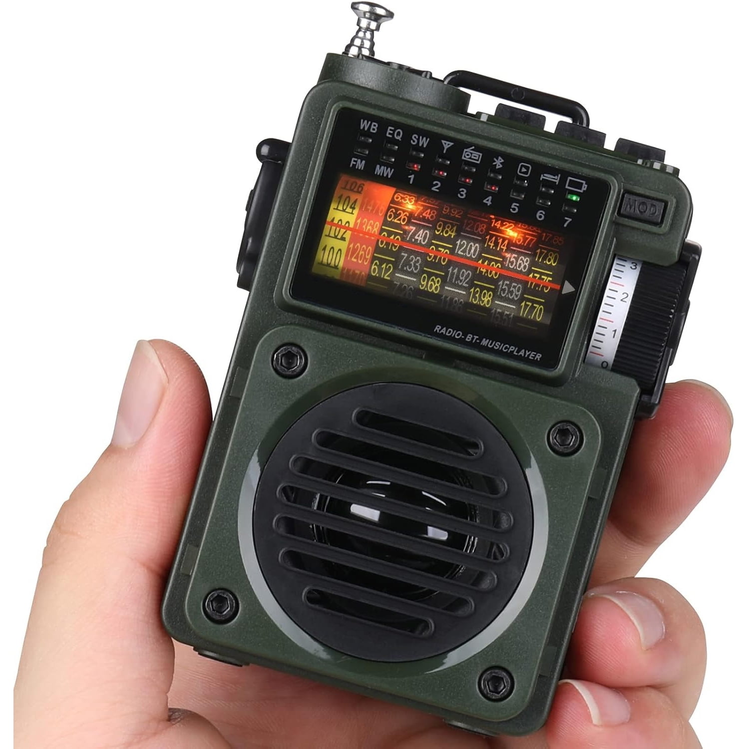 Shortwave Radio, Bluetooth Speaker Support MicroSD, FM MW WB SW ...