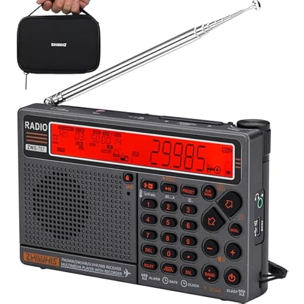 Shortwave Radio with APP Control and Antenna Port, AM FM SW UHF VHF WB ...