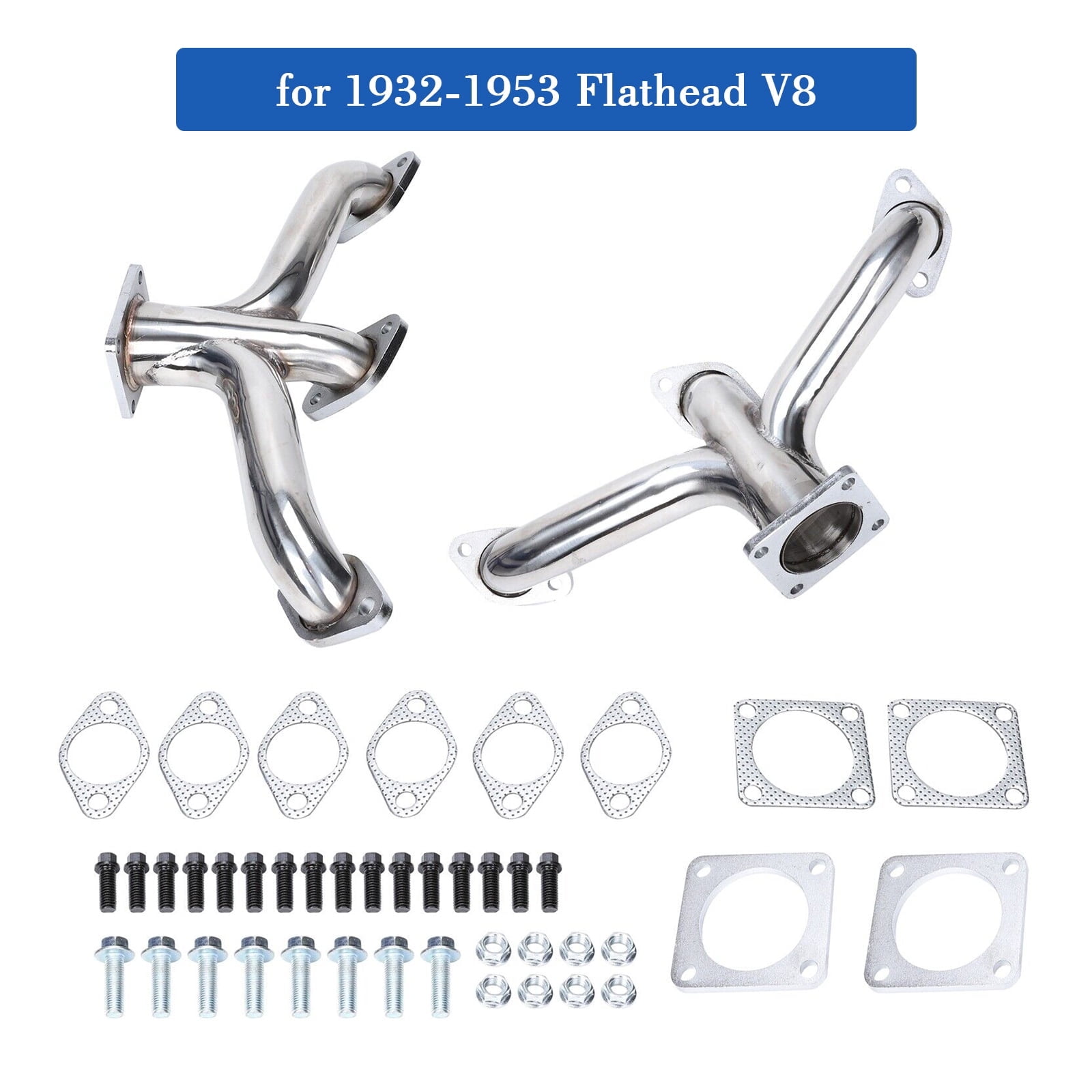 Shorty Center Dump Manifold Headers for 1932-1953 Ford Car Truck ...