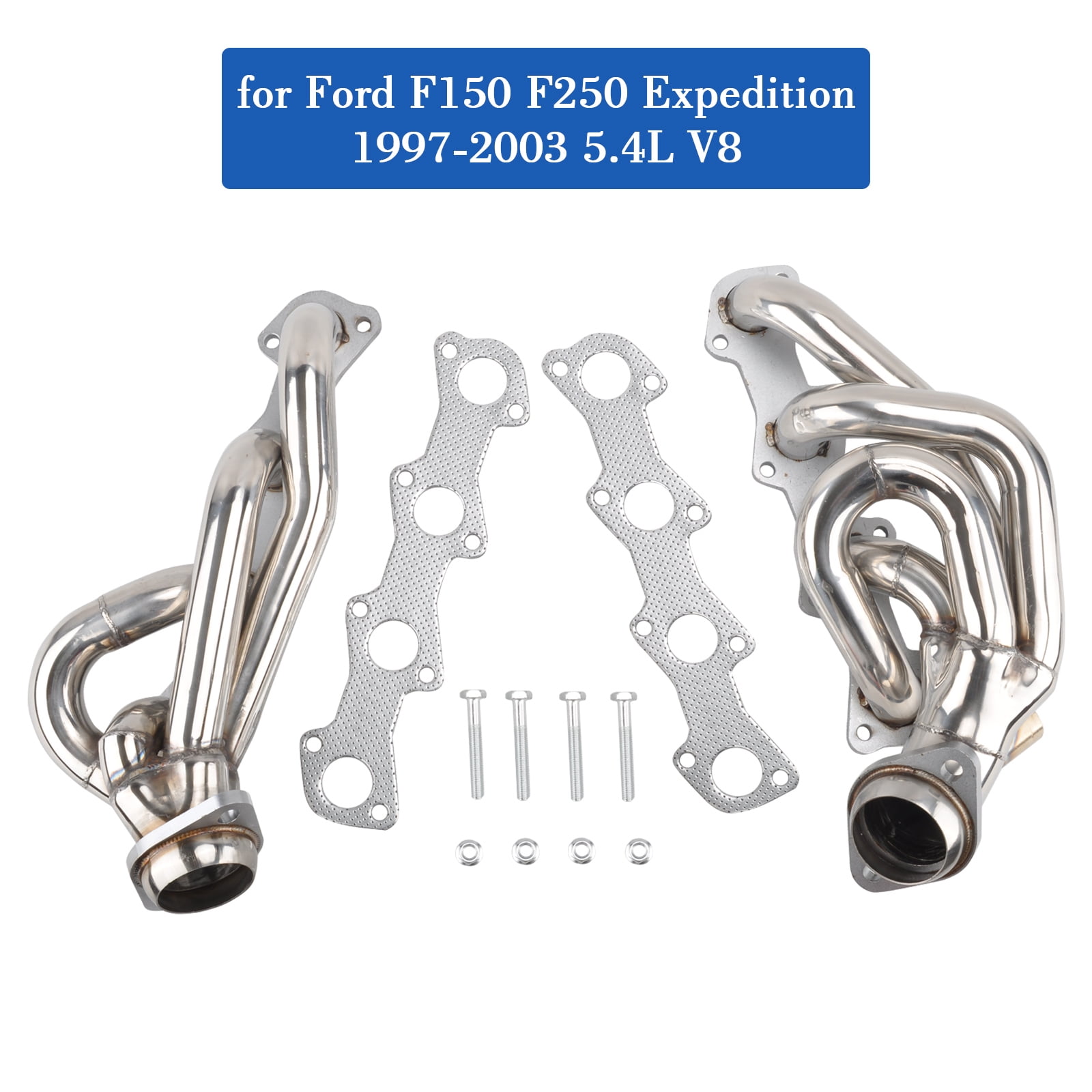 Shorty Manifold Header for 1997-2003 Ford F150 F250 Expedition 5.4L V8 ...