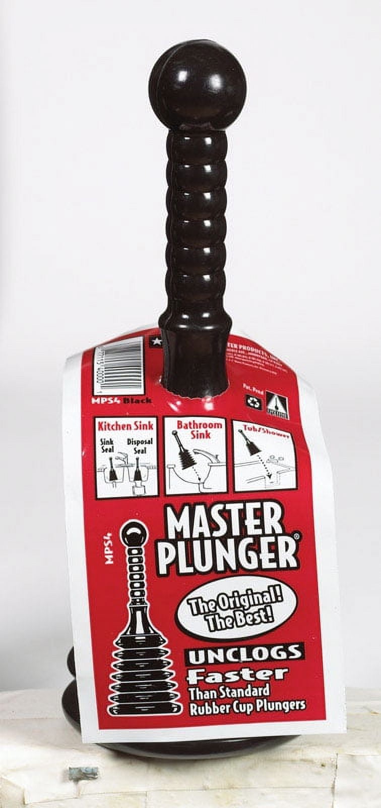 MASTER PLUNGER 4" HANDLE (Pack of 1) - Walmart.com