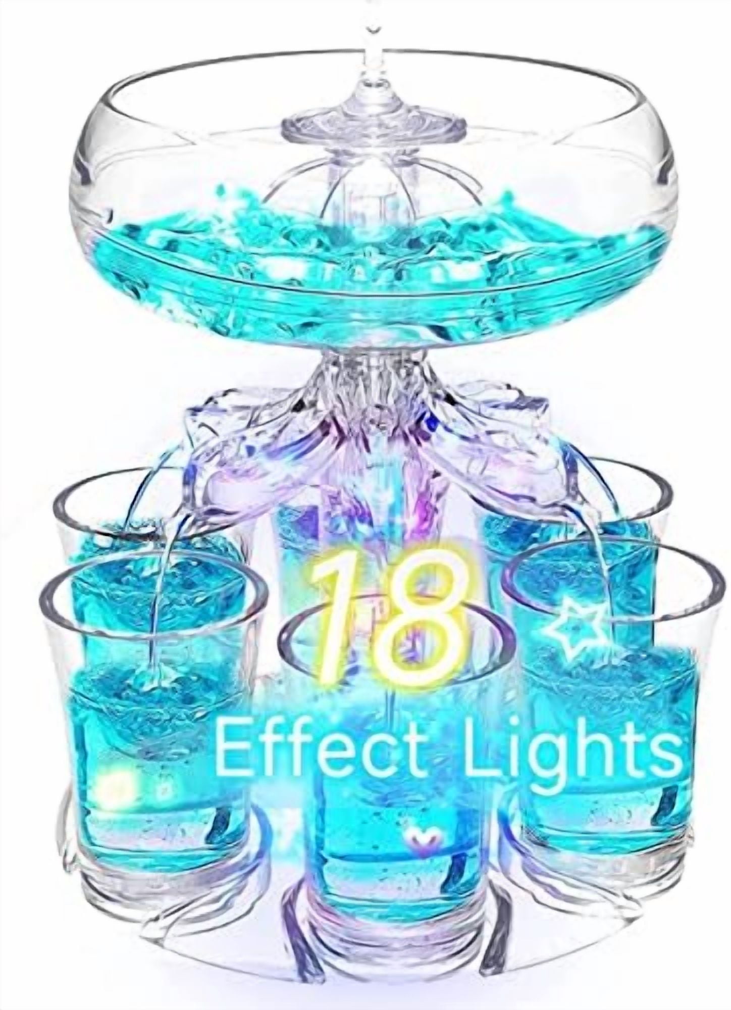 Shot Dispenser Party Drink Dispenser with 6 Shot Glasses Set + 18 ...