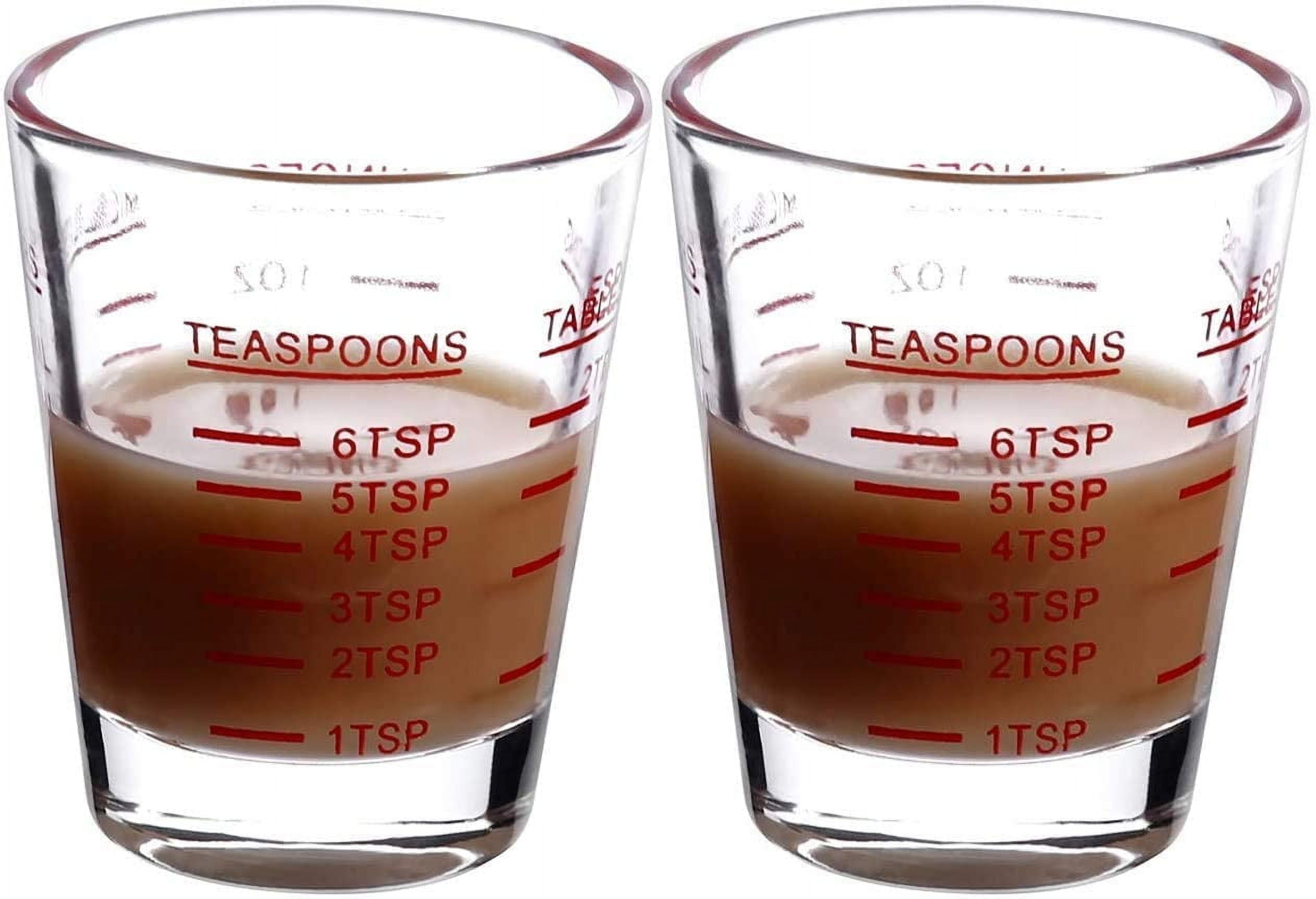 Shot Glass Measure Cup - Acrylic- Incremental Measurements - 1 oz. - 6 ...