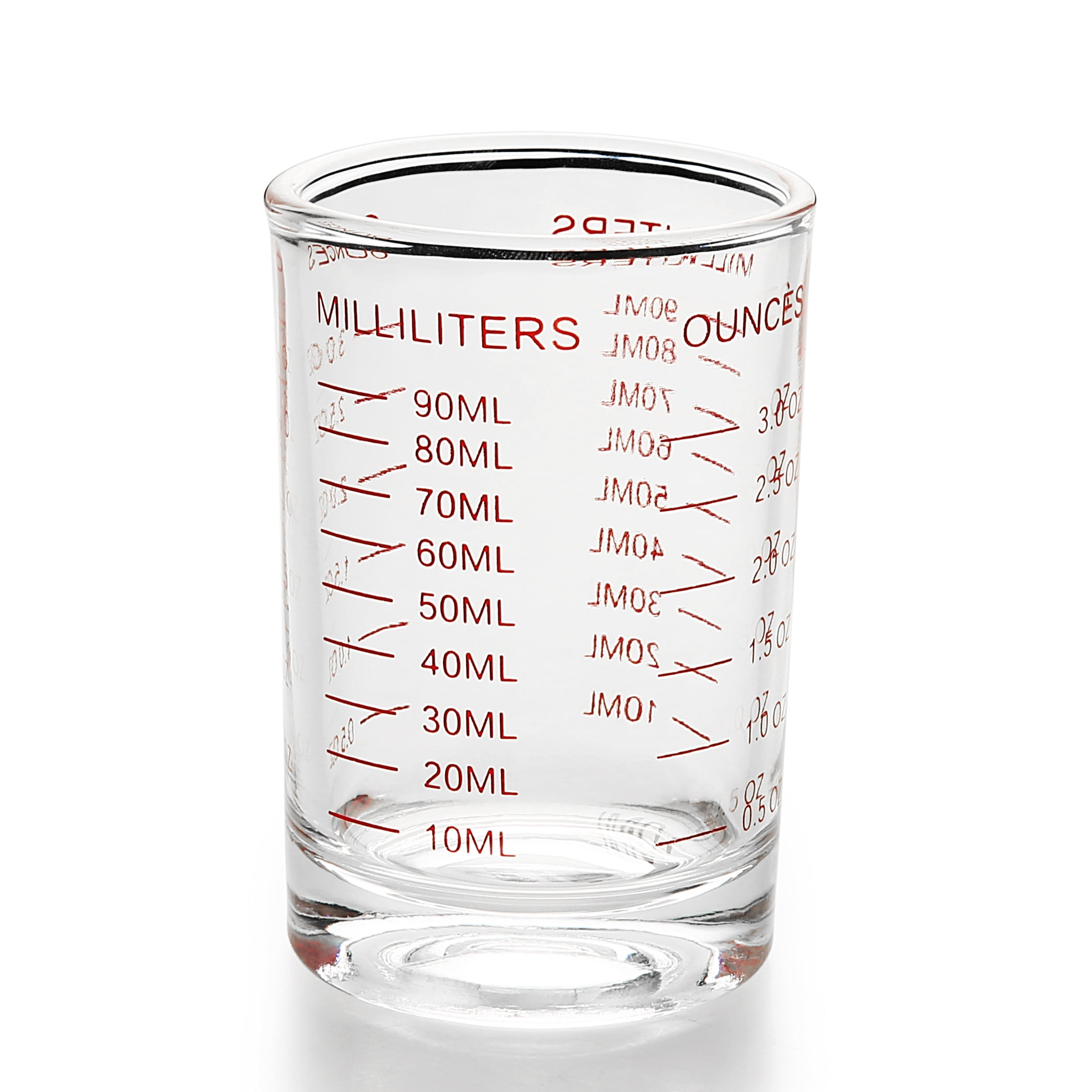 Shot Glass Measuring Cup 3 Ounce/90ML Liquid Heavy High Espresso Glass ...
