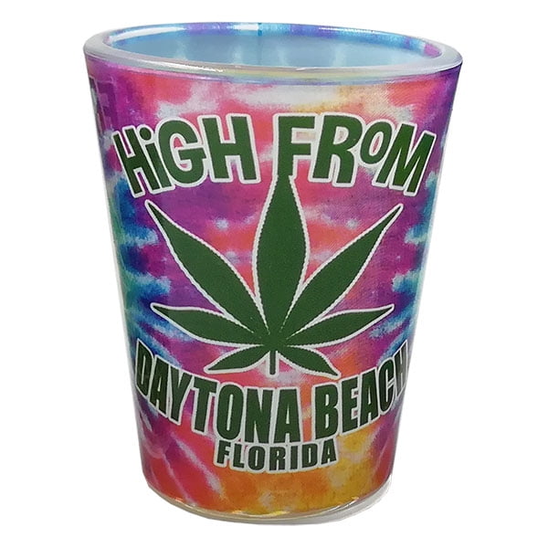 Shot Glass Tie Dye Palm Trees Vacation Daytona - Walmart.com