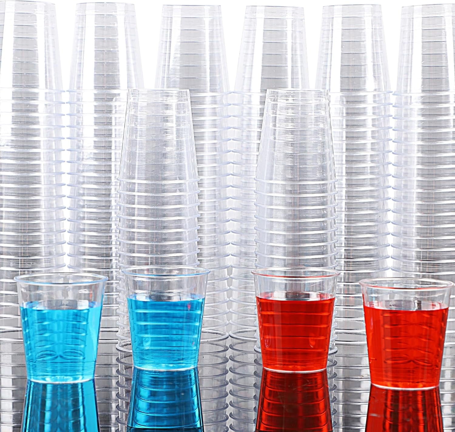 Shot Glasses, Clear Plastic Disposable Hard Cups, Mini Cups for Sauce ...