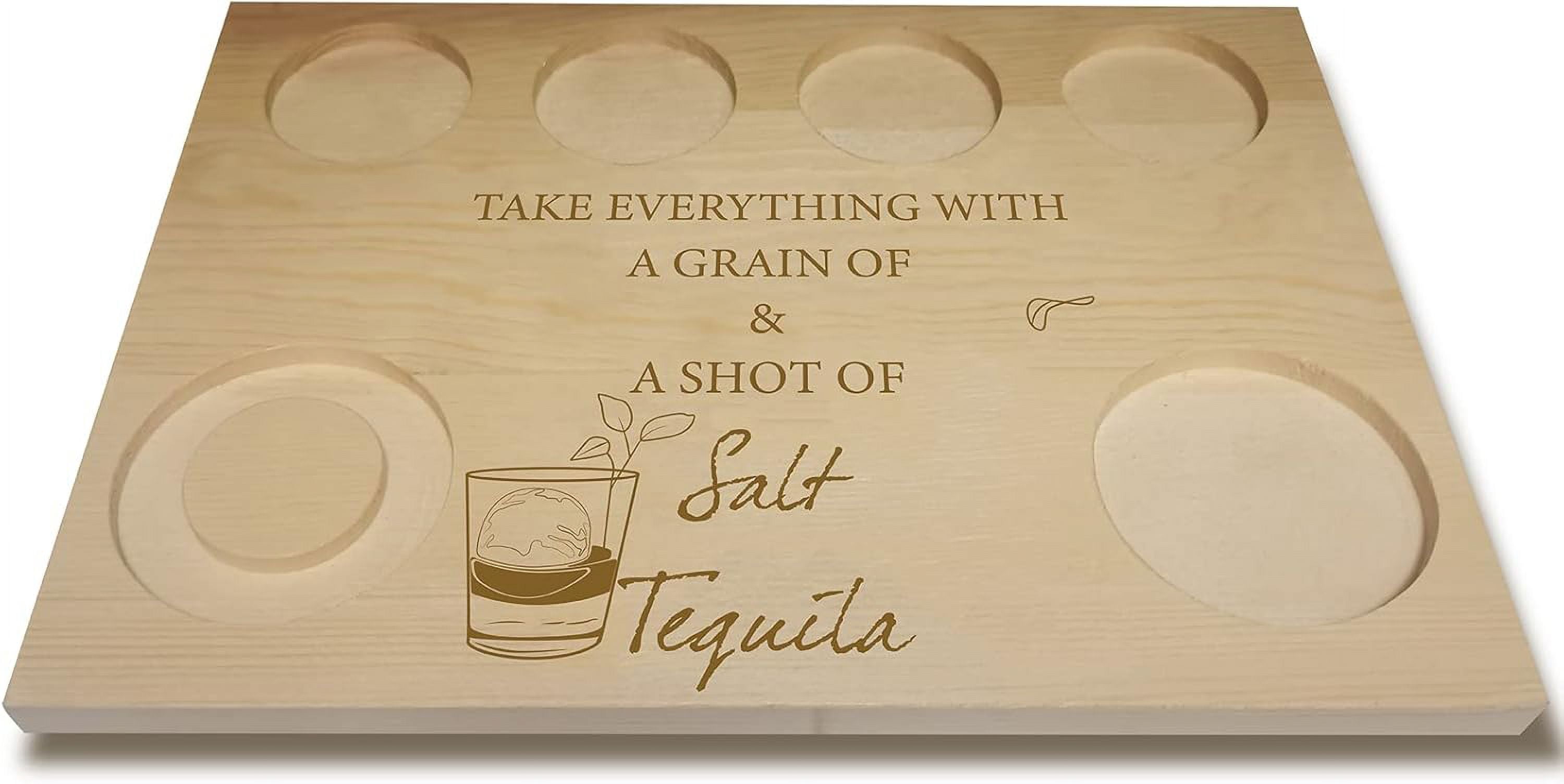 Shot Glasses Serving Tray Tequila Flight Board Glass Holder Bar Serving ...