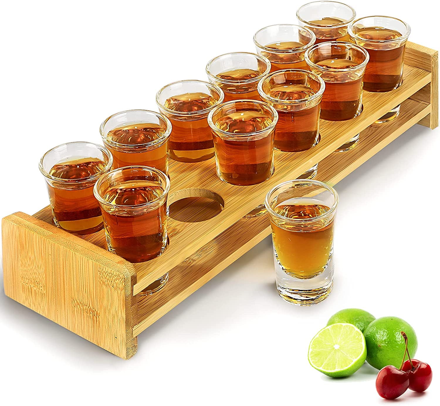 Shot Glasses Set 12pcs 30ml/1oz Shot Glass Tray Holder Organizer ...