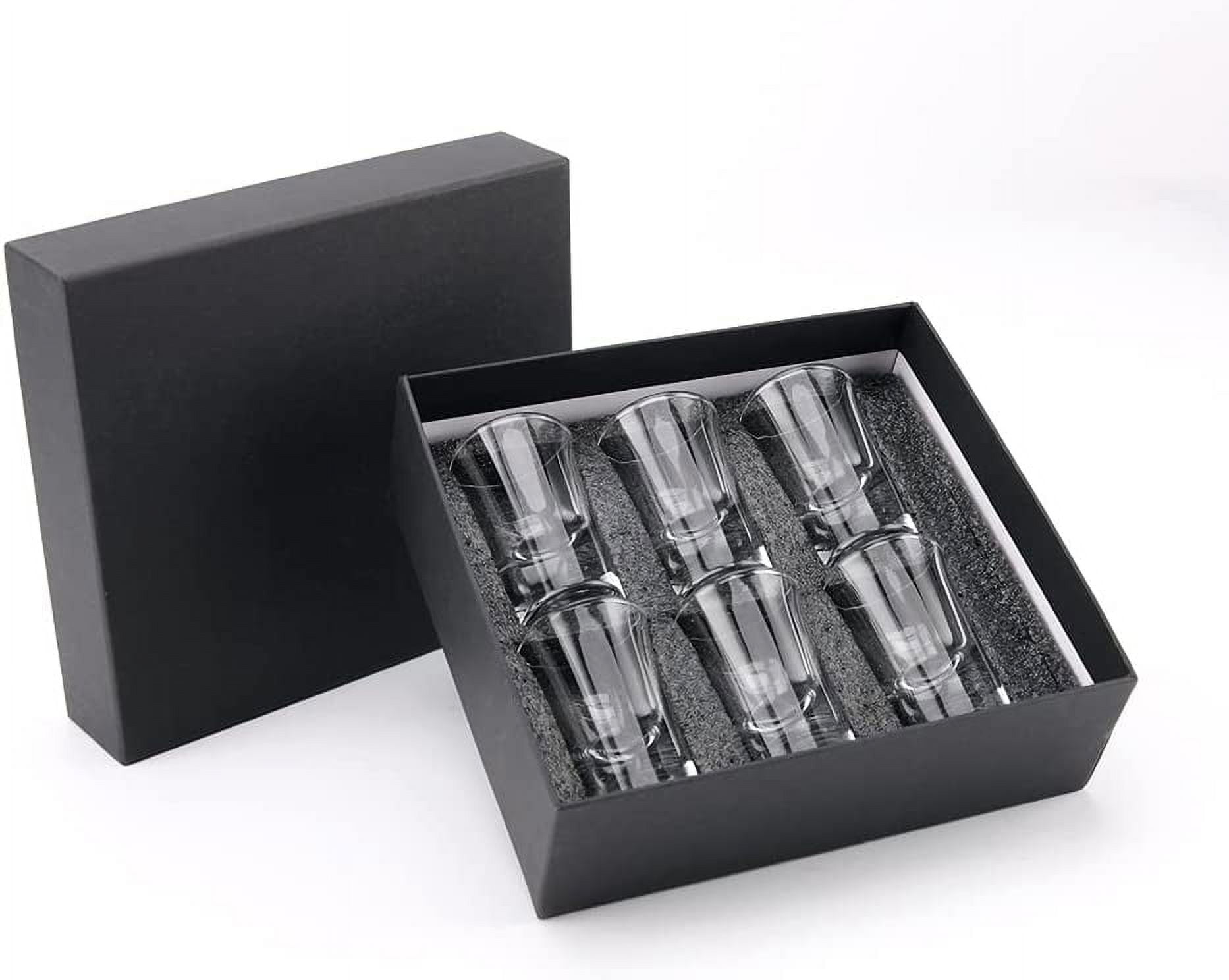 Shot Glasses set in Black Presentation Gift Box - Gifts for Women and ...