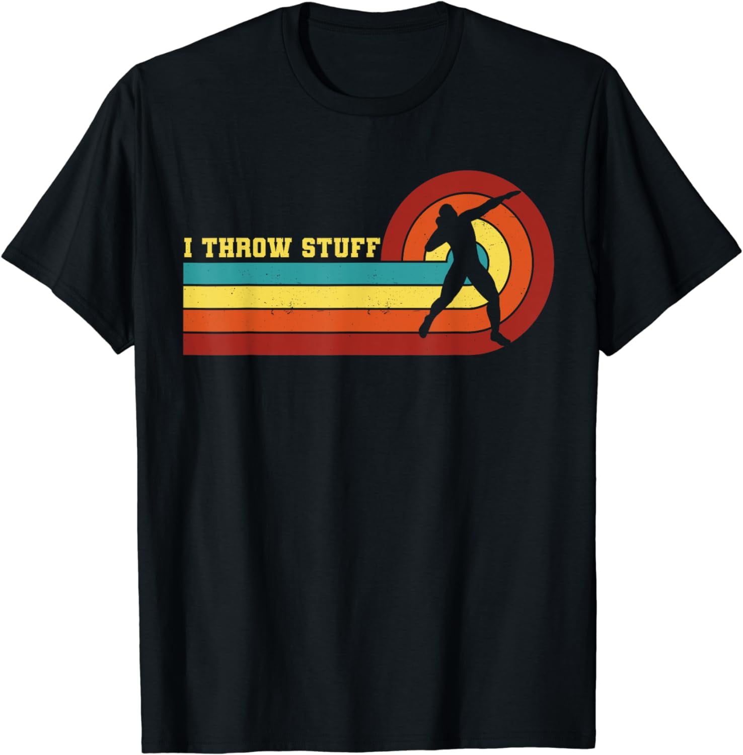 Shot Put Thrower Retro Vintage Shot Putter Athlete Throw T-Shirt ...