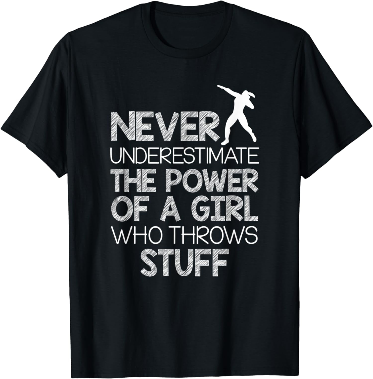 Shot Put Thrower Track and Field Girl Power Shot Put Thrower T-Shirt ...