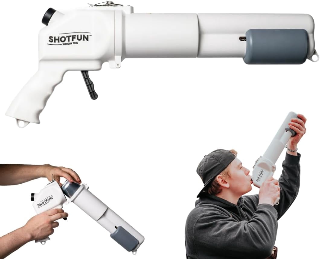 Shotfun (White, Regular Can) - Innovative Shotgun Tool for 12 oz Cans ...