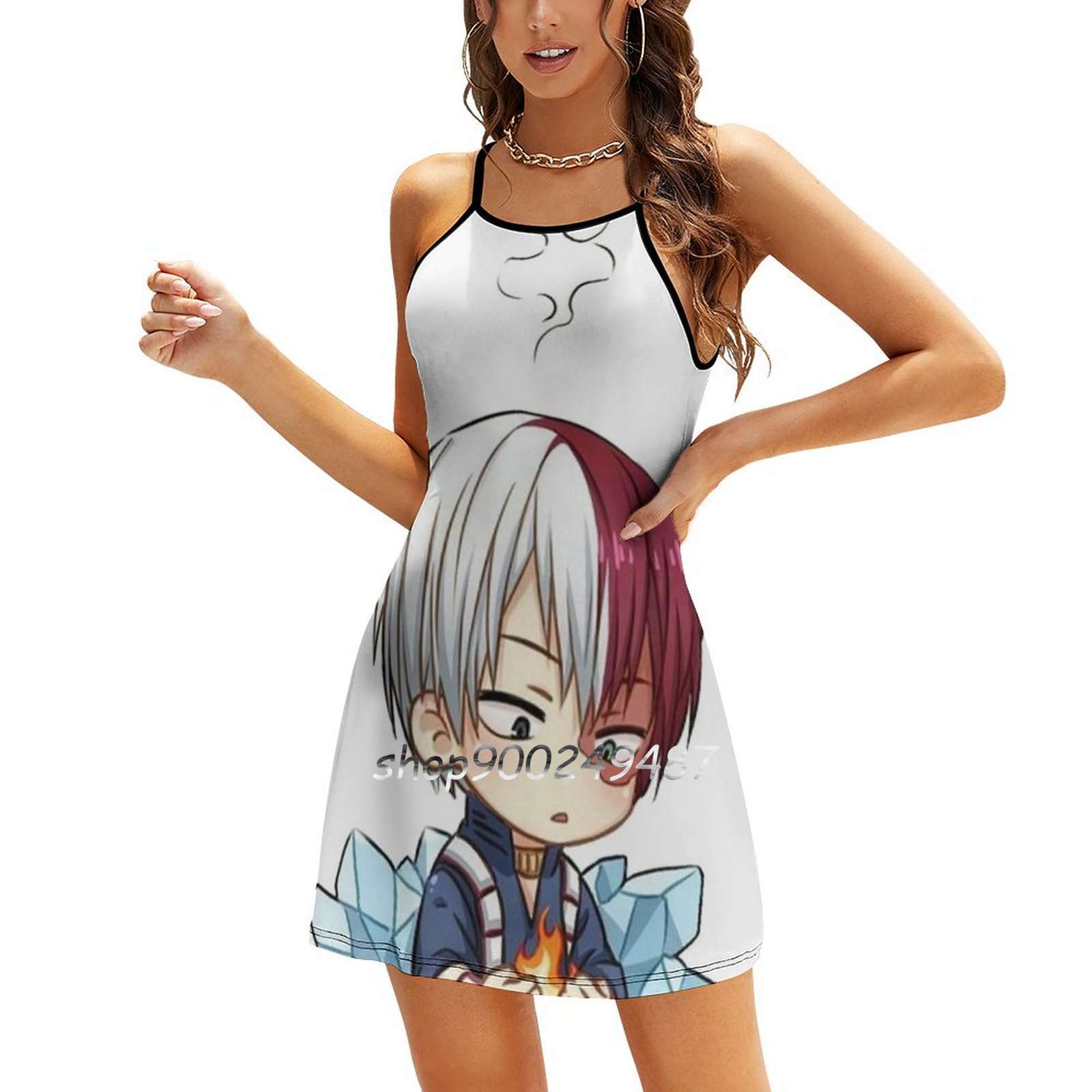 Shoto Todoroki Chibi Sweetheart Knot Flared Dress Fashion Design Large ...