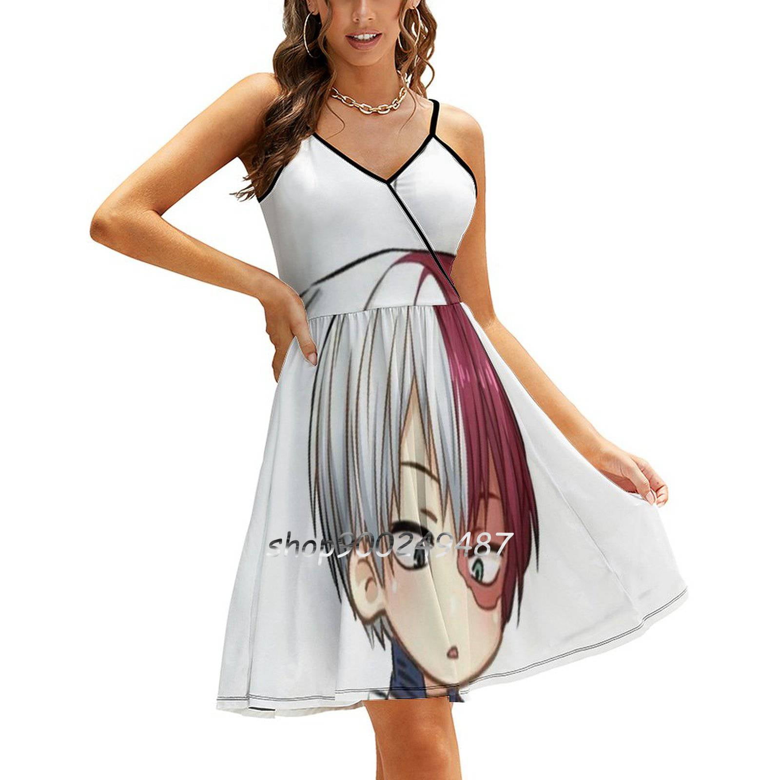 Shoto Todoroki Chibi Sweetheart Knot Flared Dress Fashion Design Large ...