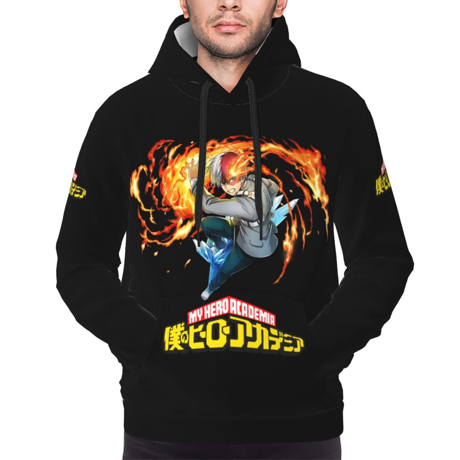 Shoto Todoroki Hoodies For Men Hoodie Pullover Long Sleeve Hooded ...