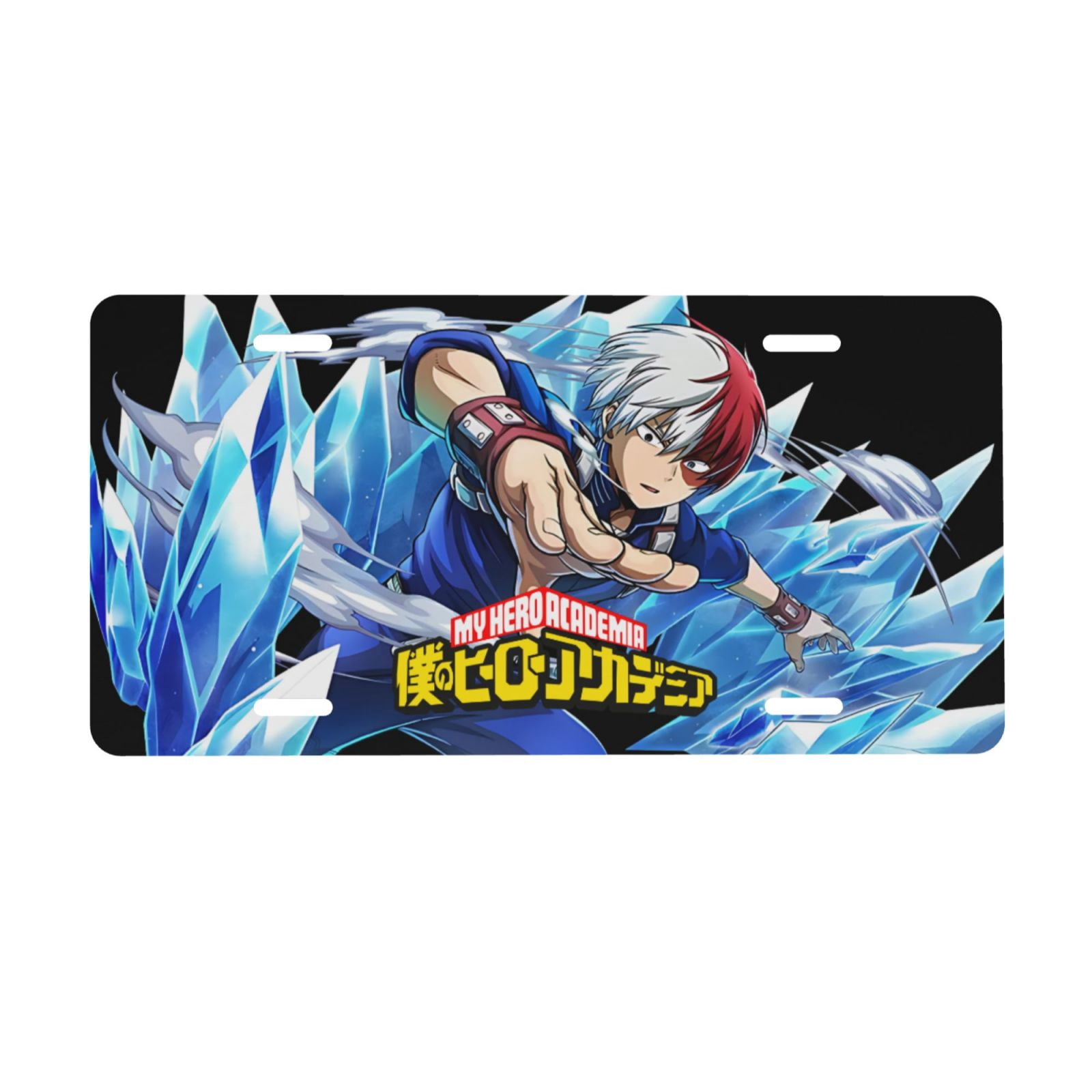 Shoto Todoroki License Plate, Car Front License Plates With 4 Holes ...