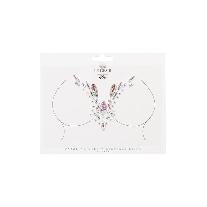 Shots Bliss Dazzling V Cleavage Bling Sticker O/s - Walmart.com