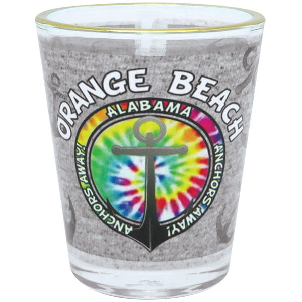 Shots Dye Sub Gold Rim Tie Dye Anchor Anchors away Orange Beach ALA ...