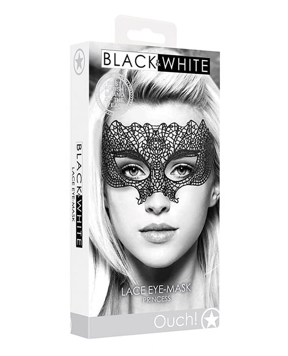 Shots Ouch Black & White Lace Eye Mask - Princess Black - Walmart.com
