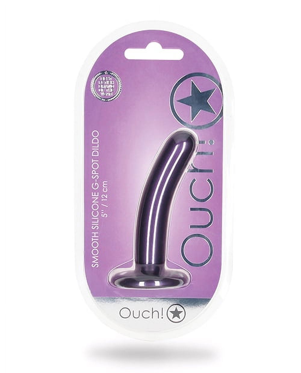 Shots Ouch! Smooth Silicone 5 in. G-Spot Dildo Metallic Purple - Walmart.com