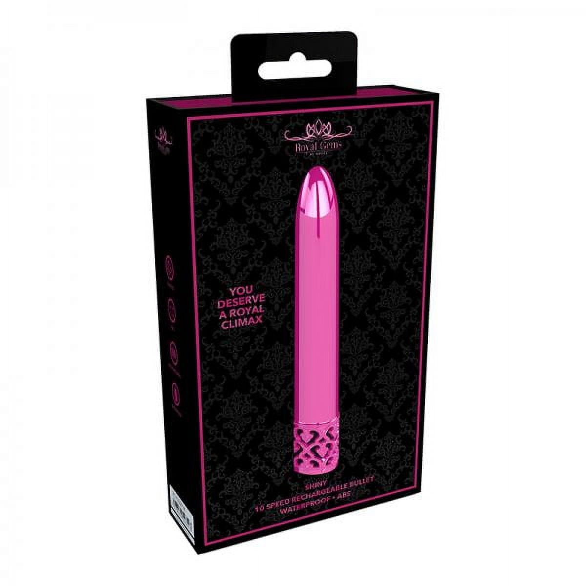 Shots Royal Gems Shiny Rechargeable ABS Bullet Vibrator Pink - Walmart.com