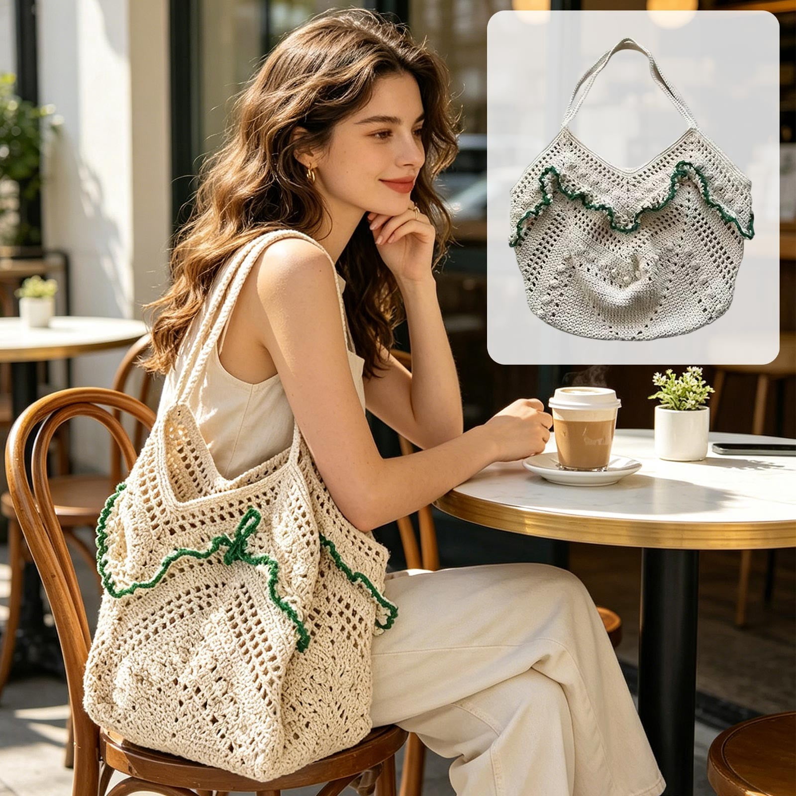 Shoulder Bag, Weaving Crafts Shoulder Bag, Underarm Bag, Leisure Travel ...