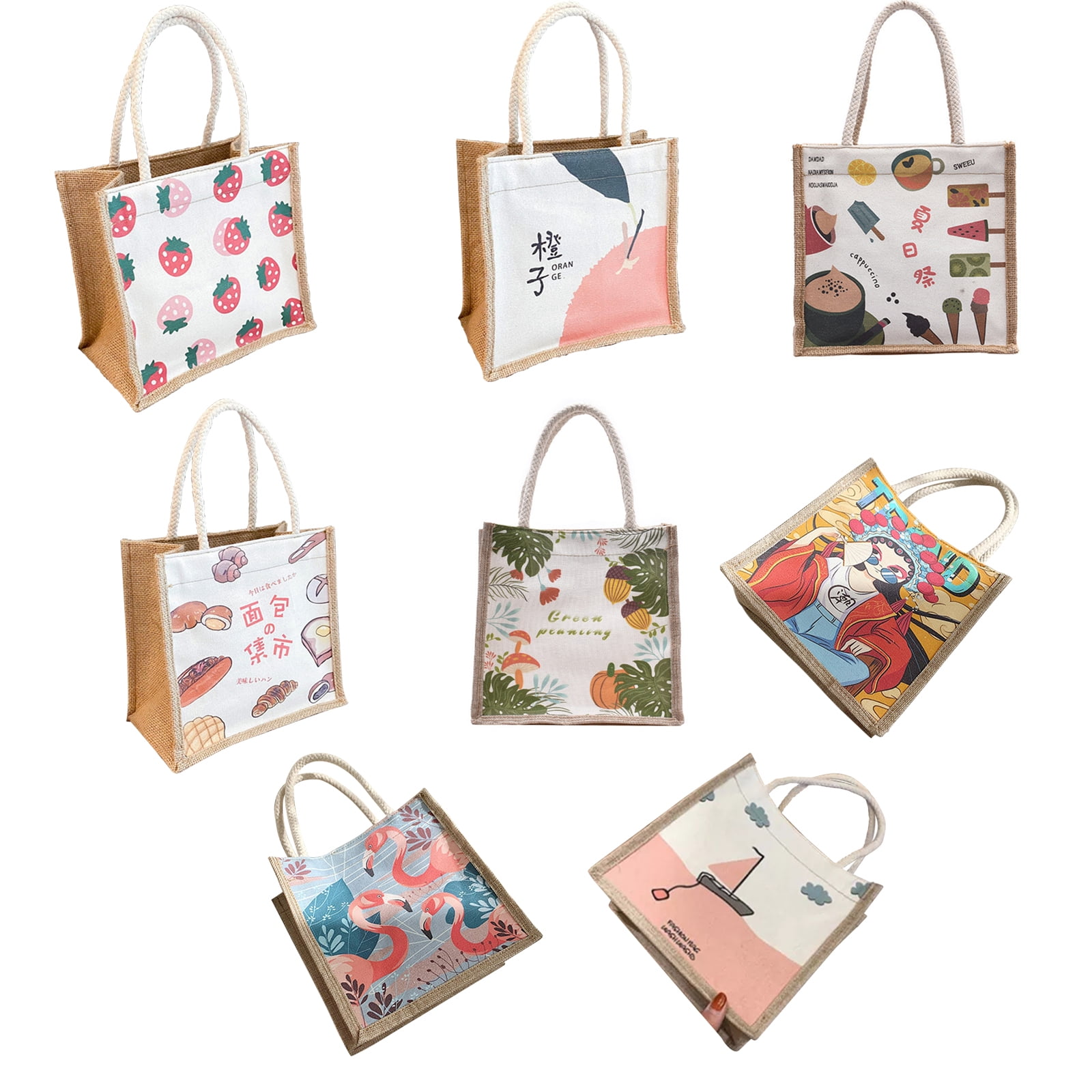 Shoulder Bag for Women, Canvas Tote Bags, Anti-cotton Linen Personality ...