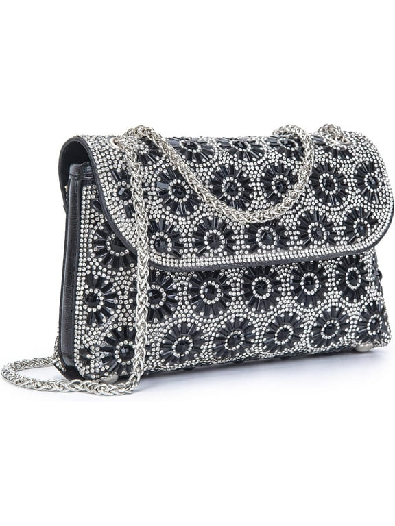 Coofit Women's Rhinestone Denim Handbags with Cross Style Shoulder ...