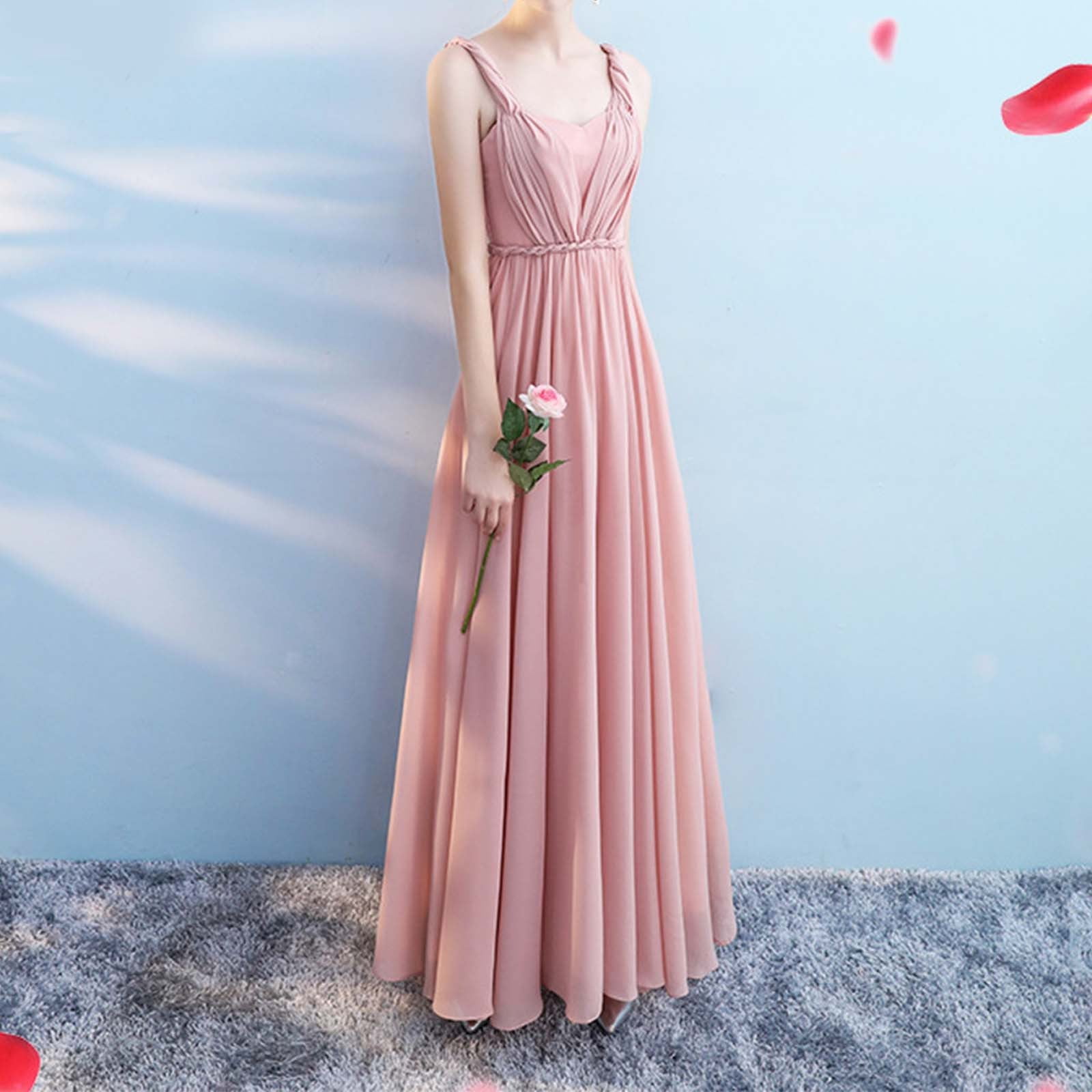 Off Shoulder Chiffon Bridesmaid Dress Elegant Evening Gown For Banquets ...