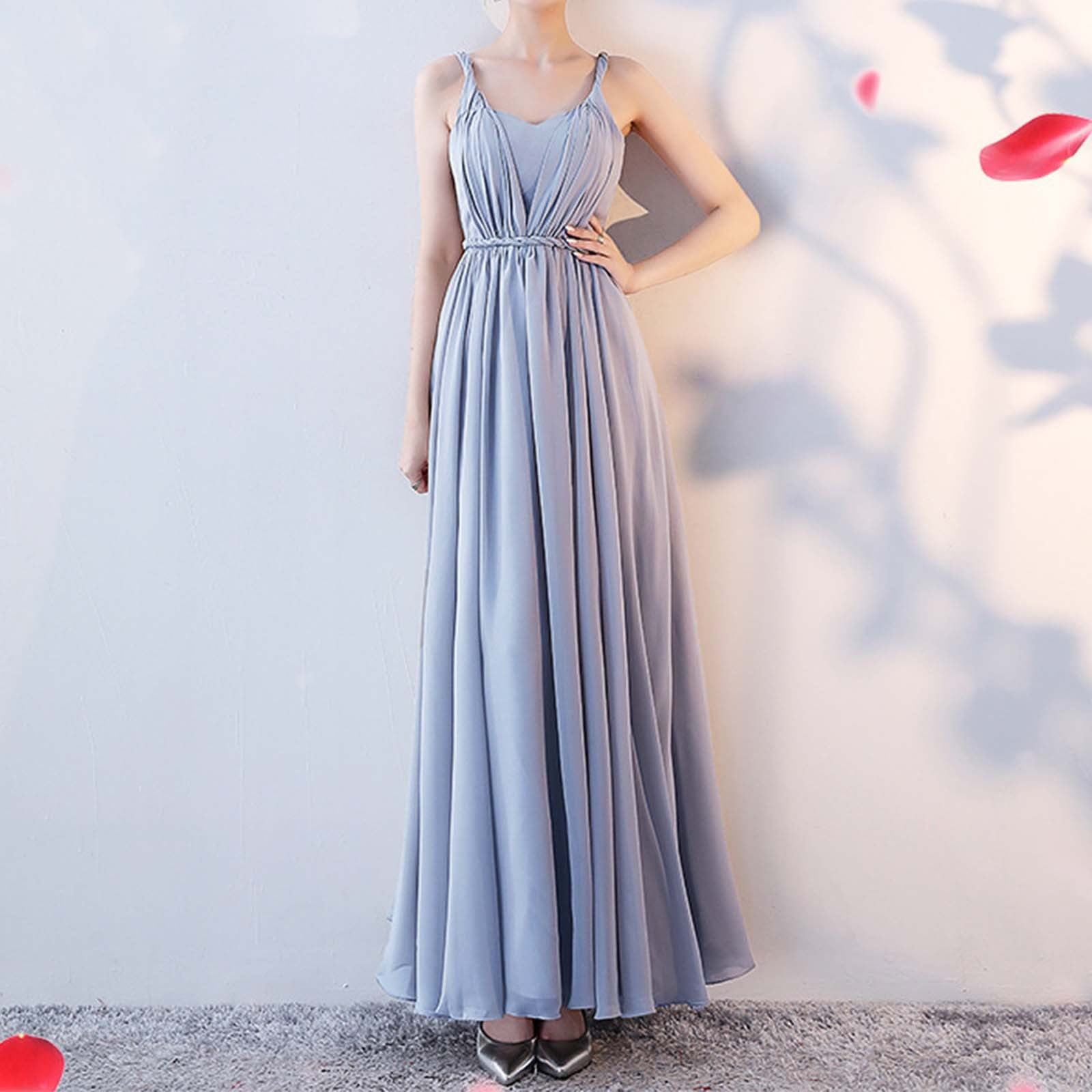Off Shoulder Chiffon Bridesmaid Dress Elegant Evening Gown For Banquets ...