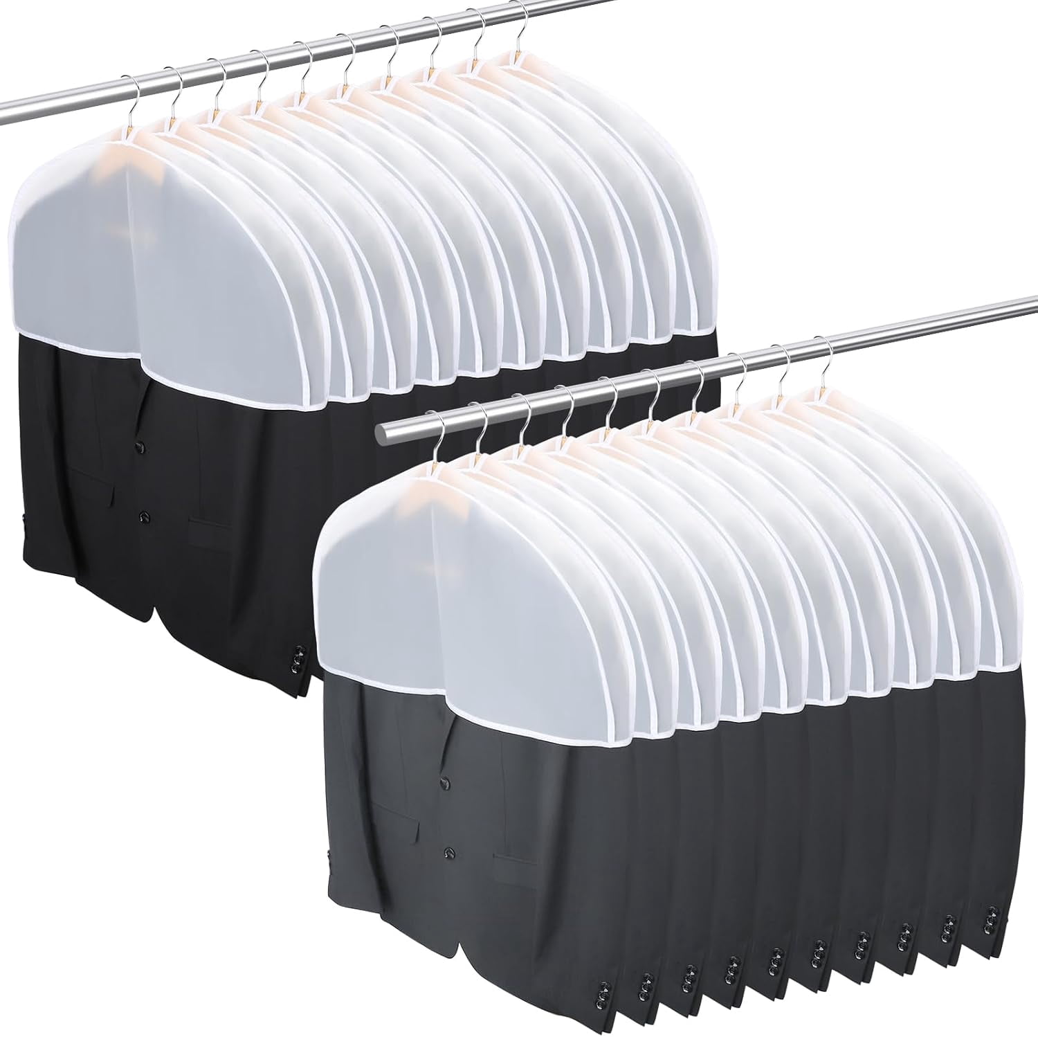Shoulder Covers for Hanging Clothes, 24x12x2 inch, Pack of 20, Shoulder ...